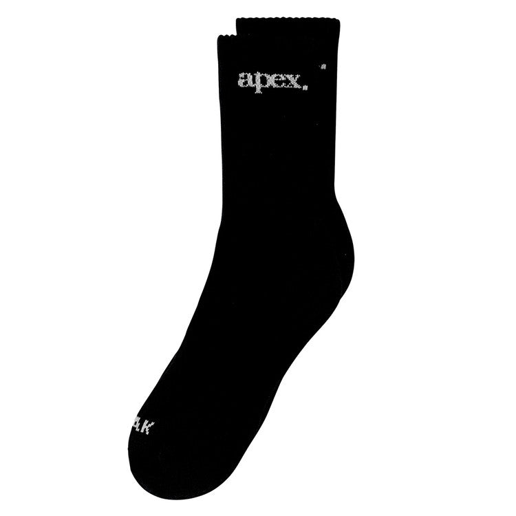 APEX CREW SOCKS / BLACK – apex.