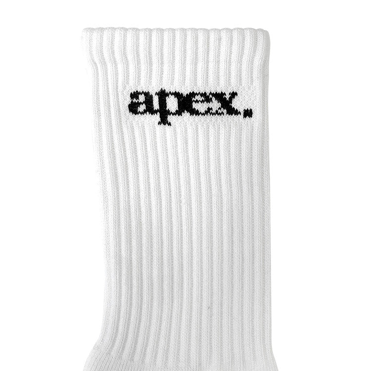 APEX CREW SOCKS / WHITE – apex.